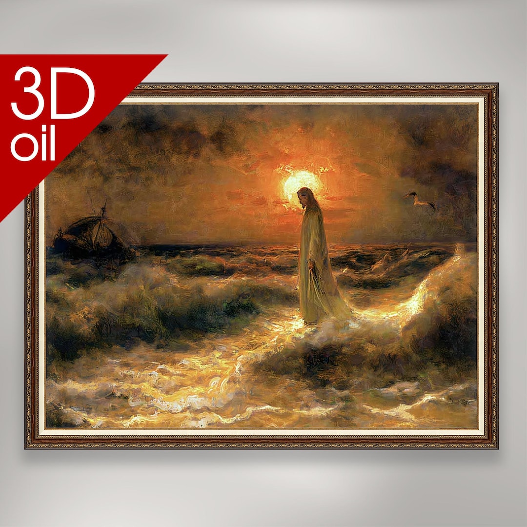 Julius Sergius Von Klever Christ Walking on the Waters Museum Quality ...