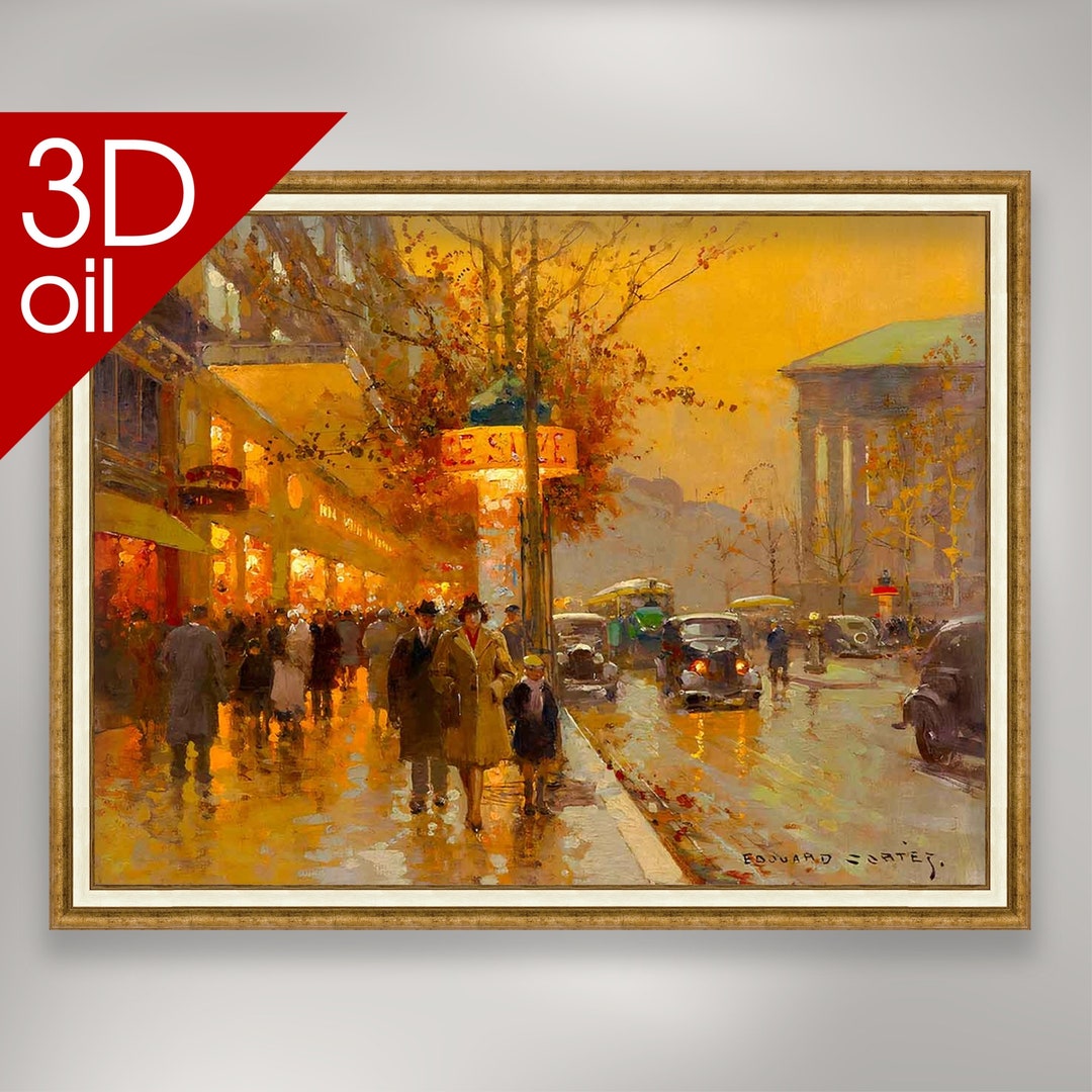 Les Trois Quartiers - Edouard Leon Cortes | Museum Quality 3D Oil ...