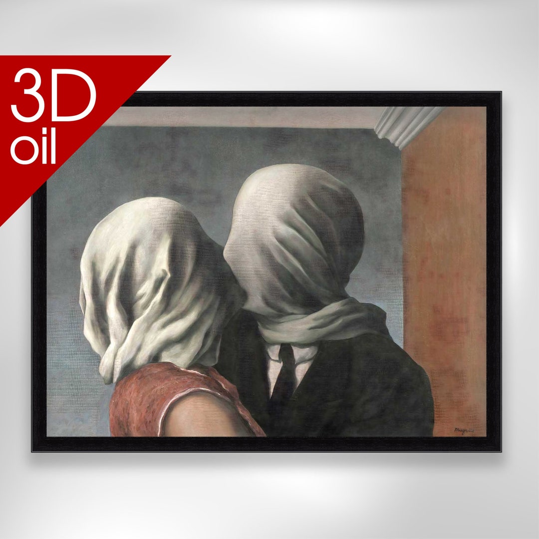The Lovers- Rene Magritte | Museum Quality 3D Oil Canvas Print of ...