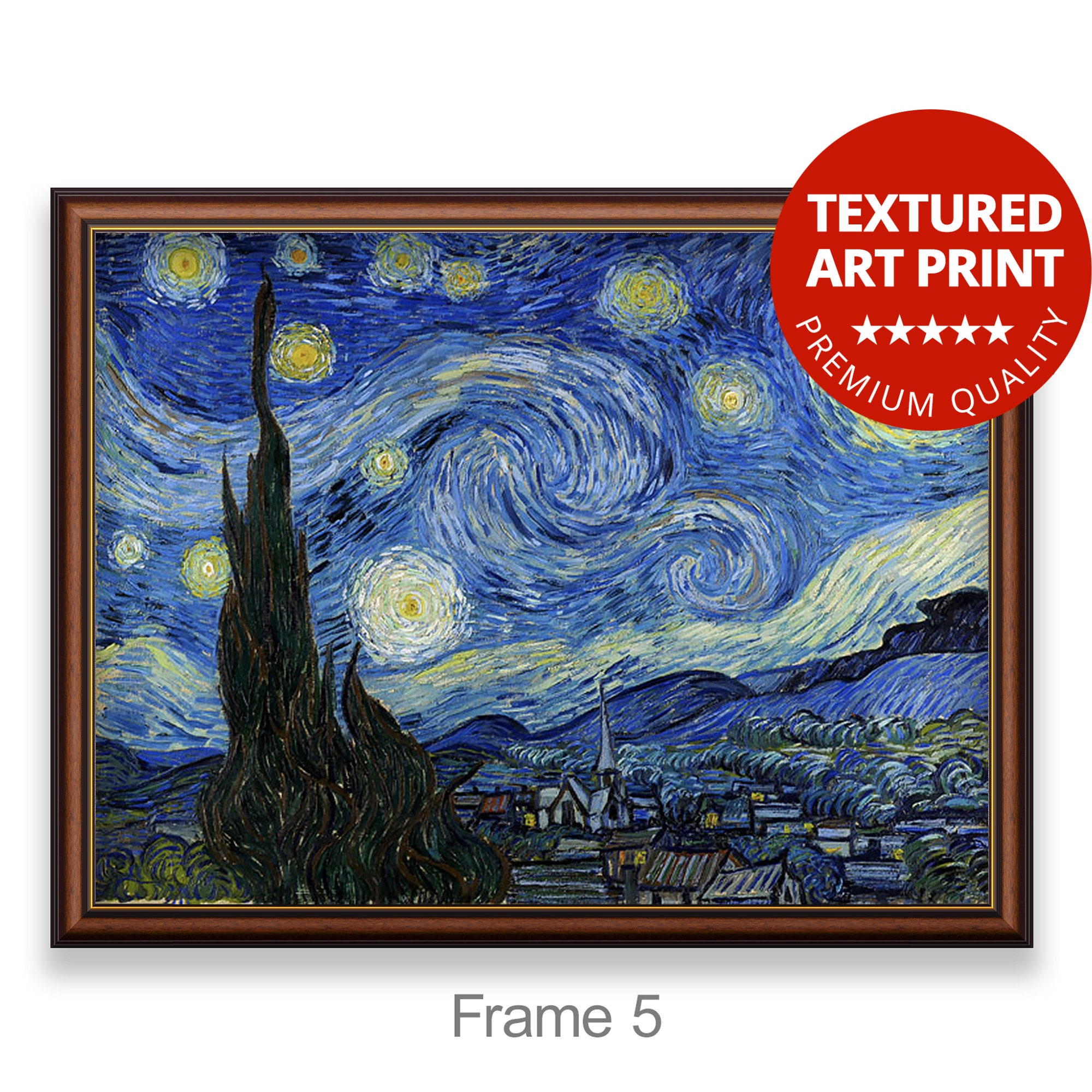 Starry Night Vincent Van Gogh Museum Quality 3D Oil Canvas - Etsy