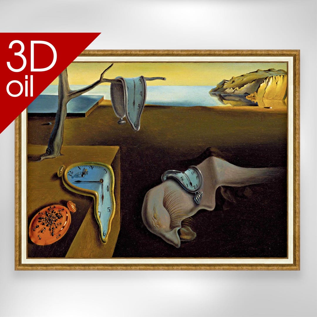 Salvador Dali - the Persistence of Memory | Museum Quality 3D Oil ...