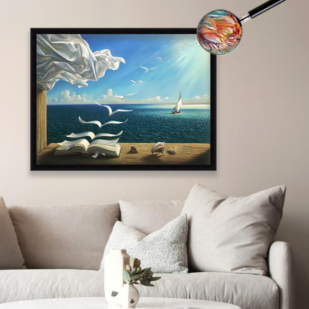 Salvador Dali Book to Birds Museum Quality 3D Oil Canvas - Etsy