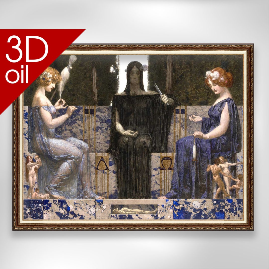 Alexander Rothaug the Three Fates Museum Quality 3D Oil Canvas Print of ...