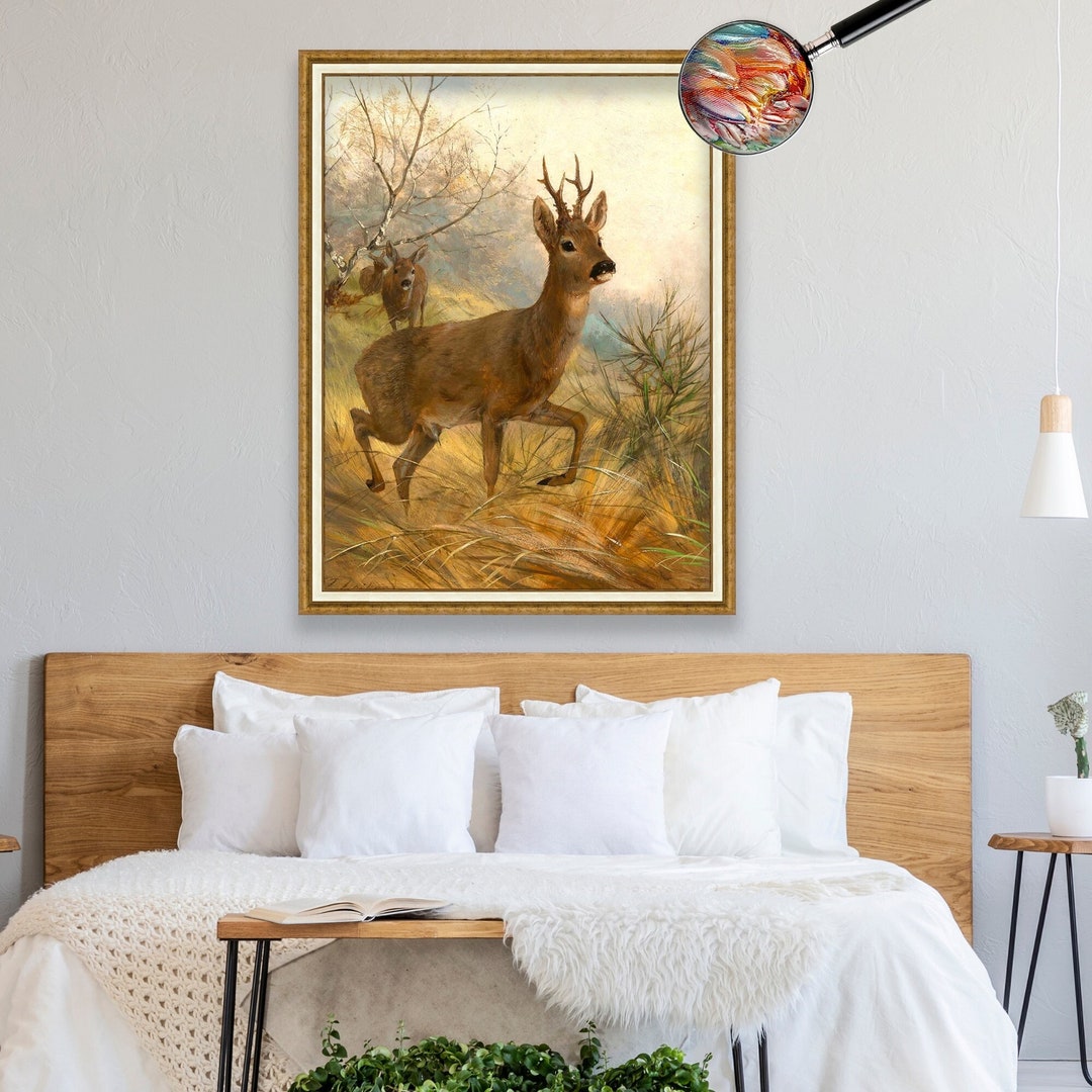 Carl Friedrich Deiker A Buck and a Doe Museum Quality 3D - Etsy