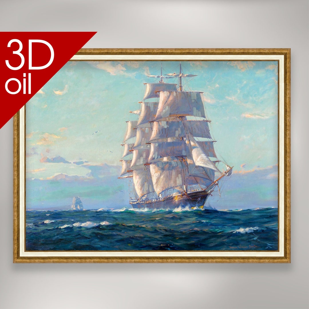 Frank Vining Smith - Over the Sea | Museum Quality 3D Oil Canvas Print ...