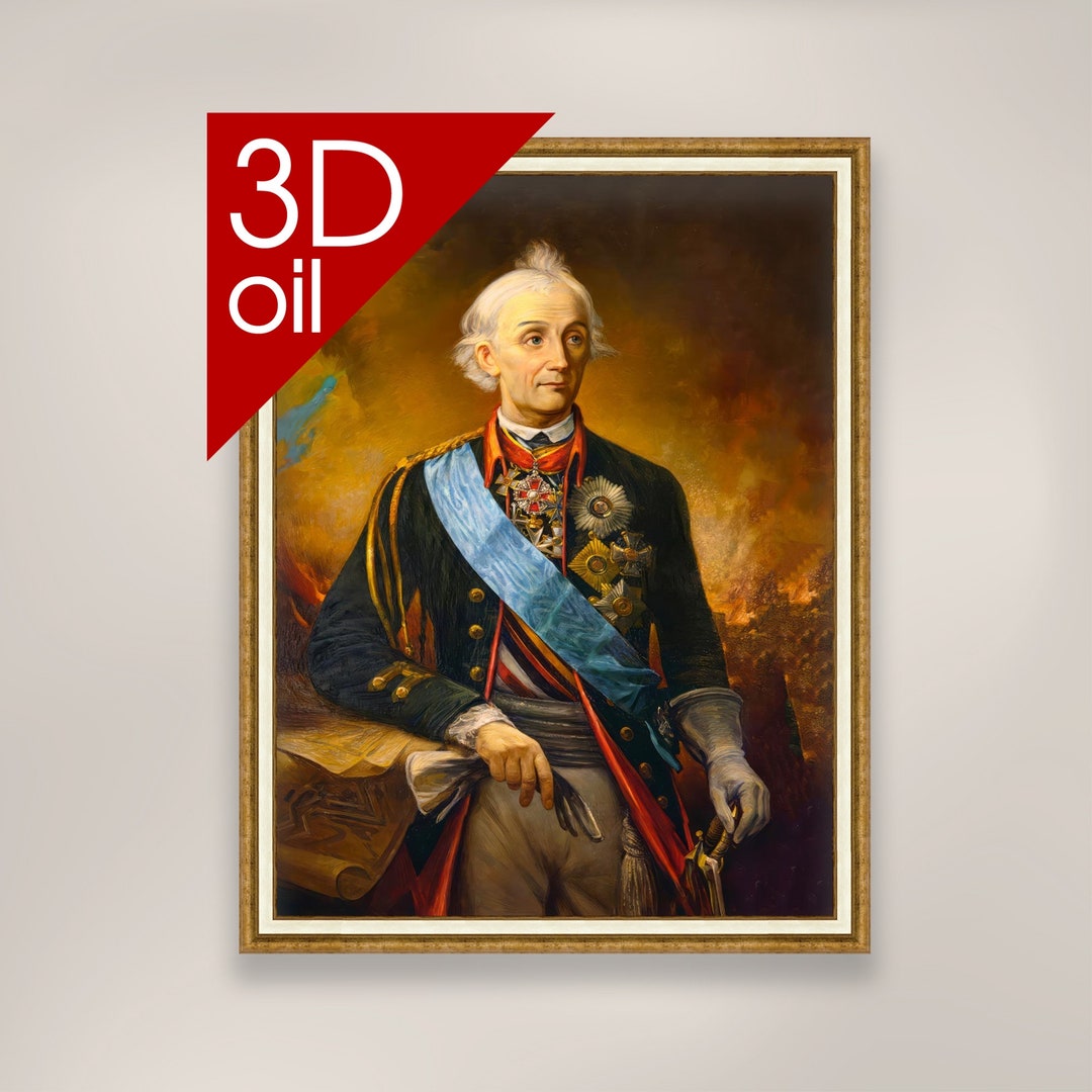 Portrait of Generalissimus Alexander Suvorov | Museum Quality 3D Oil ...