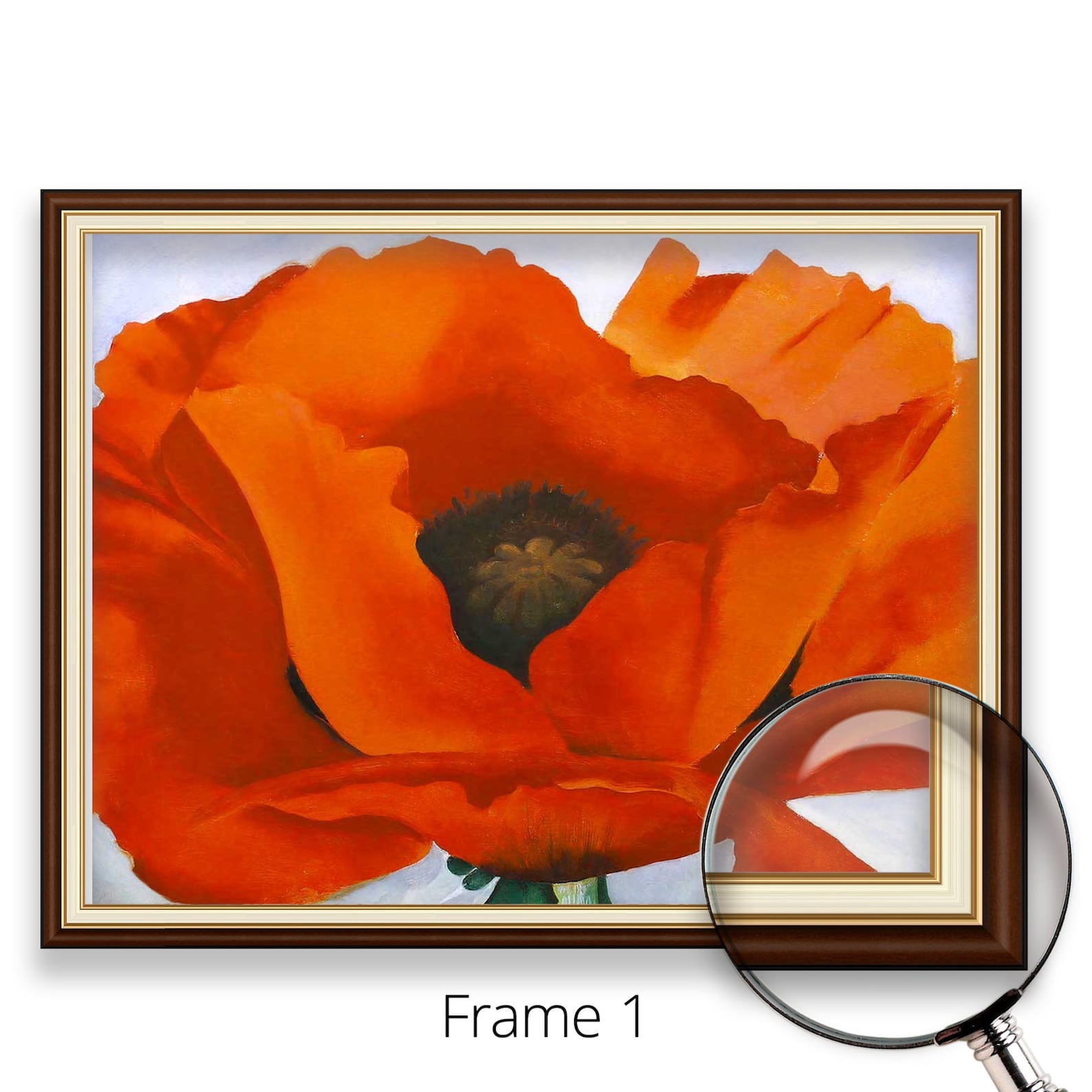Red Poppy - Georgia O’keeffe | Museum Quality 3D Oil Canvas Print of ...