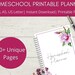 Floral Homeschool Planner| Printable PDF| Homeschool Tracker| Chores ...