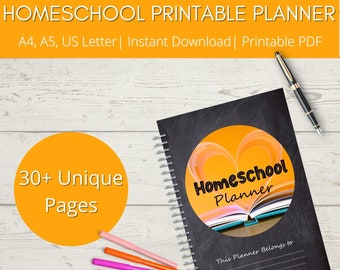 Floral Homeschool Planner| Printable PDF| Homeschool Tracker| Chores ...