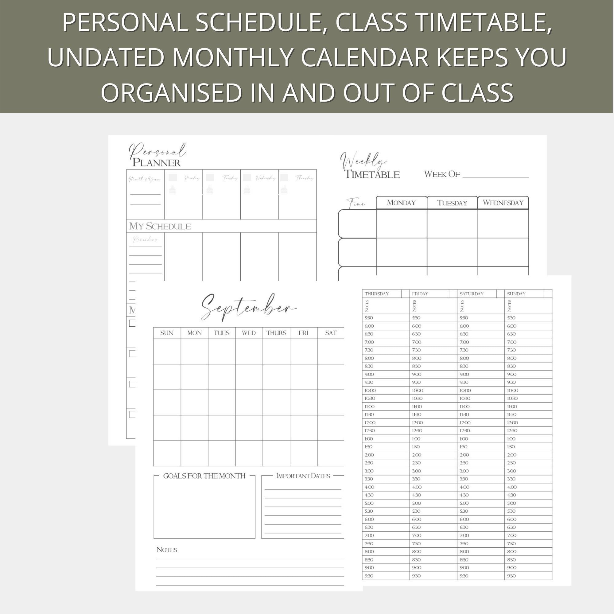 Minimalist-style Teacher Planner| Printable PDF| A4, A5, US Letter ...