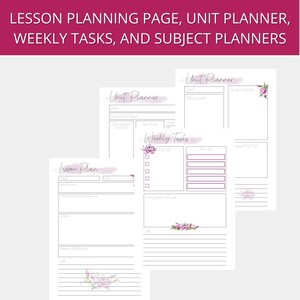 Floral Homeschool Planner| Printable PDF| Homeschool Tracker| Chores ...