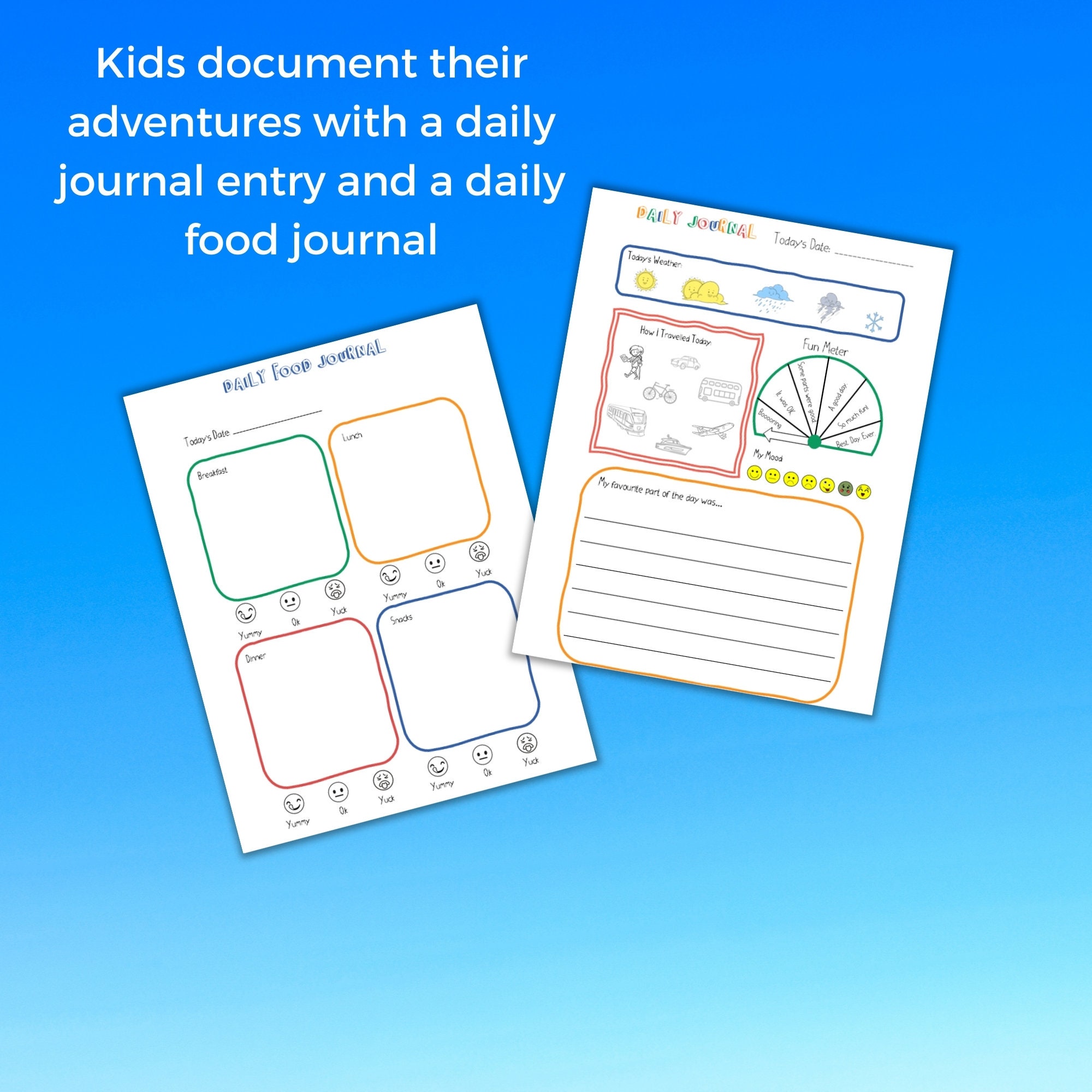 PRINTABLE Kids Travel Journal Colour | Kids Travel Activity Book | Kids ...