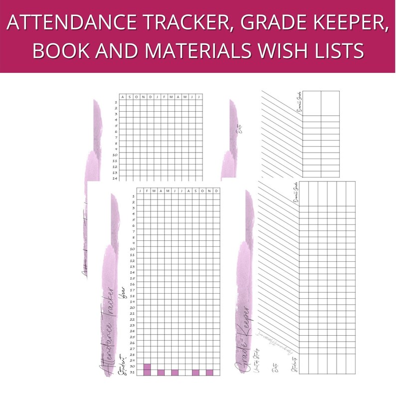 Floral Homeschool Planner| Printable PDF| Homeschool Tracker| Chores ...