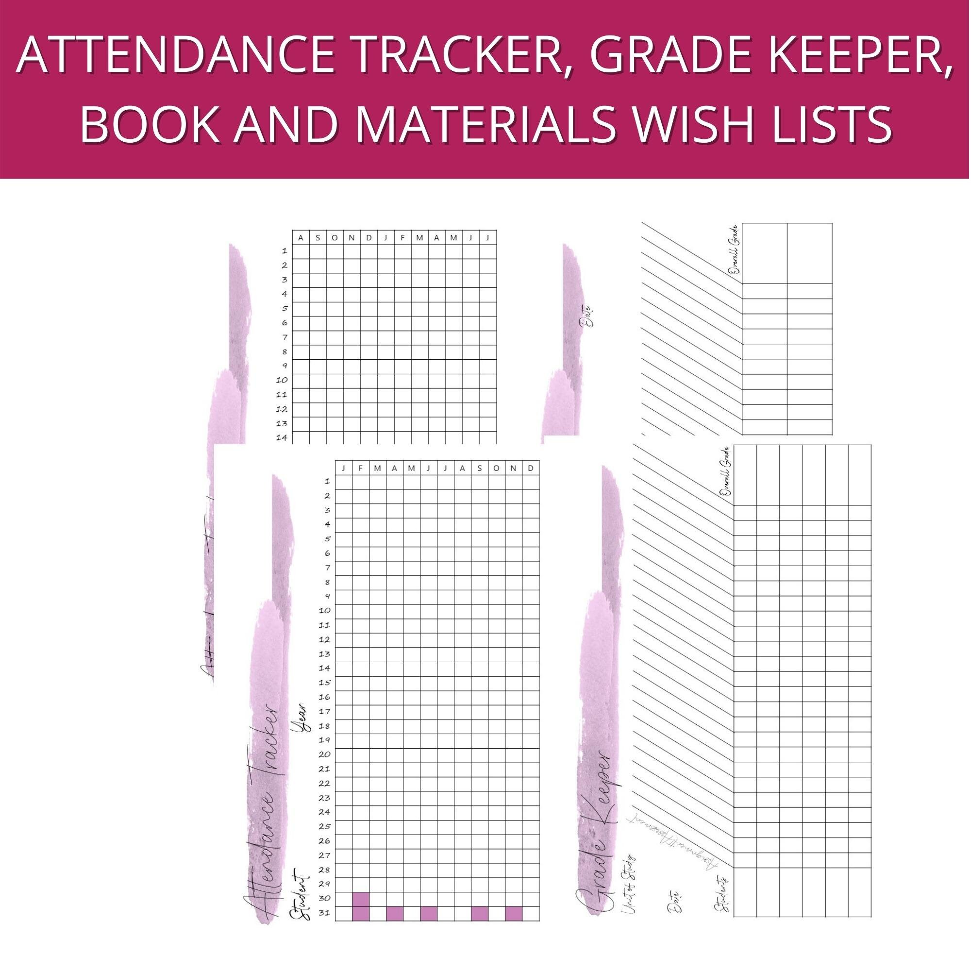 Floral Homeschool Planner Printable PDF Homeschool Tracker Chores Chart ...