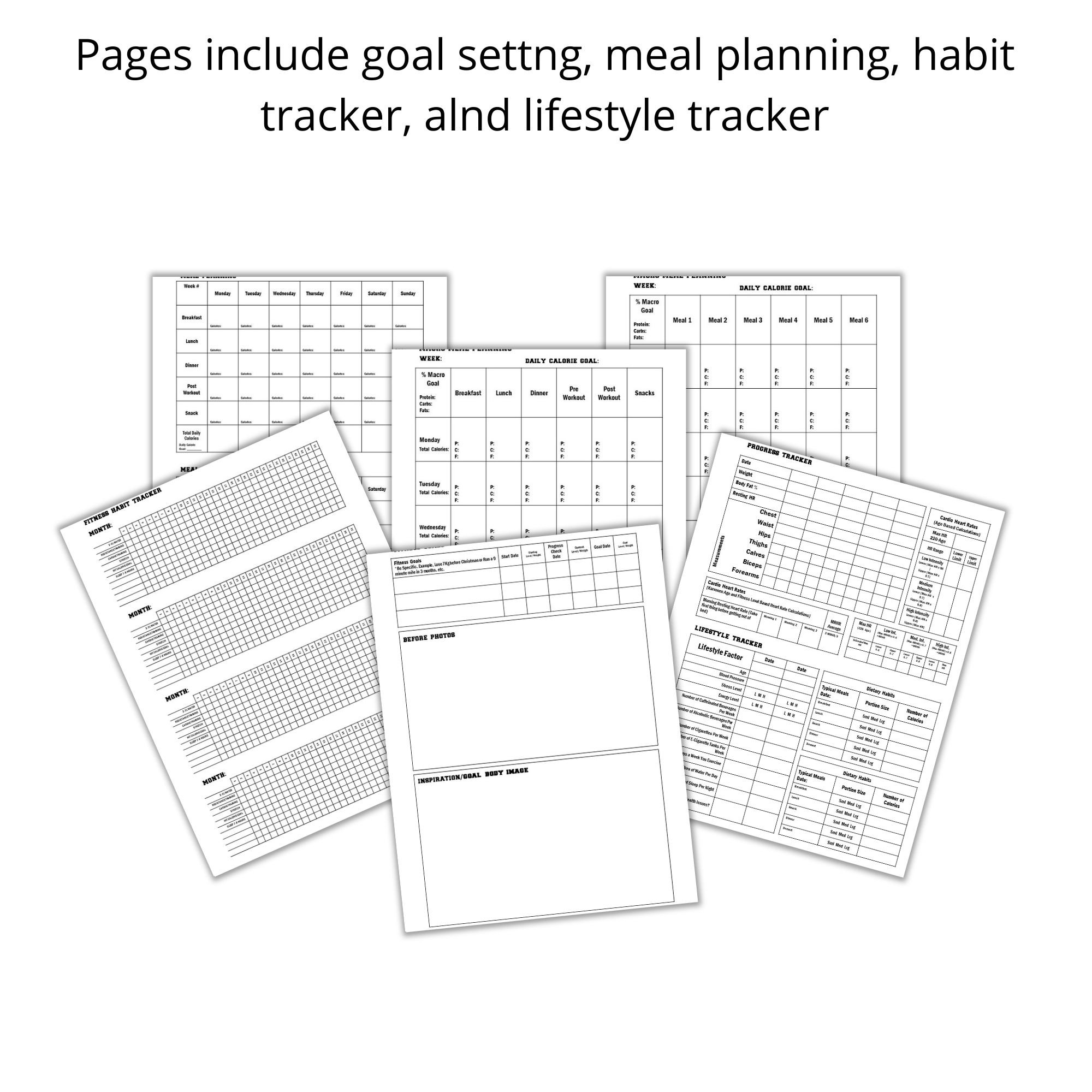 The Ultimate Fitness Tracker| Printable Fitness Tracker| Meal Planner ...