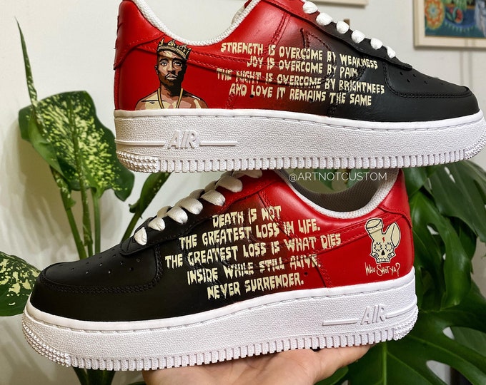 2PAC Custom Shoes | AF1 Air Force 1 | Nike | MADE TO ORDER | Hand ...