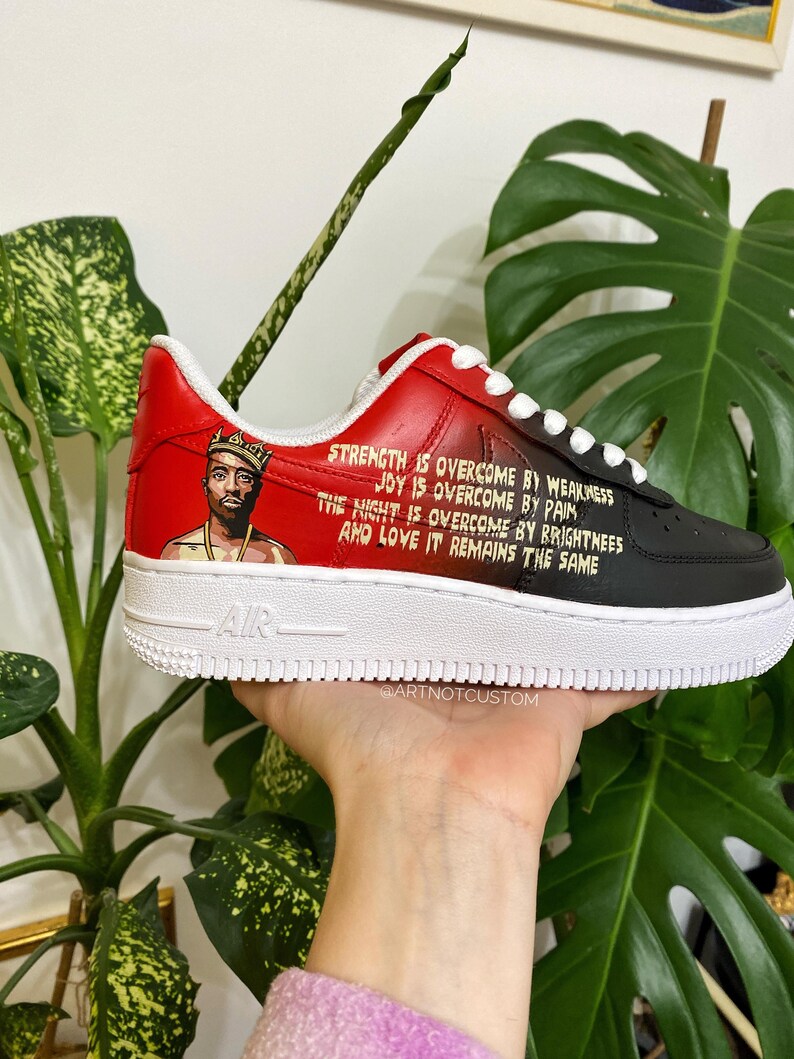 2PAC Custom Shoes | AF1 Air Force 1 | Nike | MADE TO ORDER | Hand ...