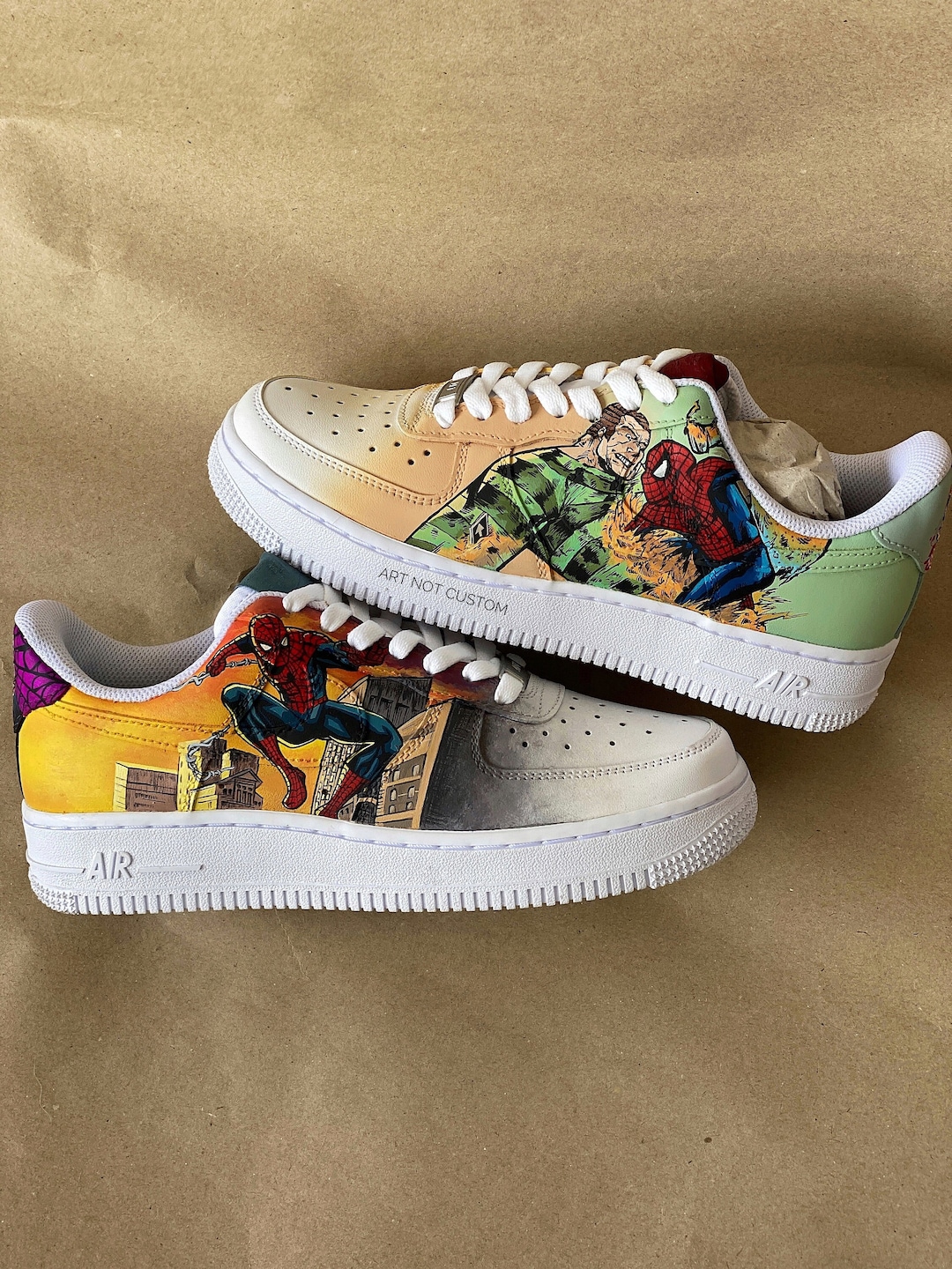 Spider-man Custom Shoes / Made to Order / Air Force 1 / AF1 Custom ...