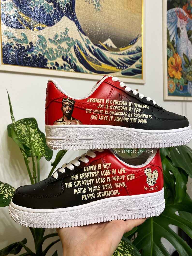 2PAC Custom Shoes | AF1 Air Force 1 | Nike | MADE TO ORDER | Hand ...