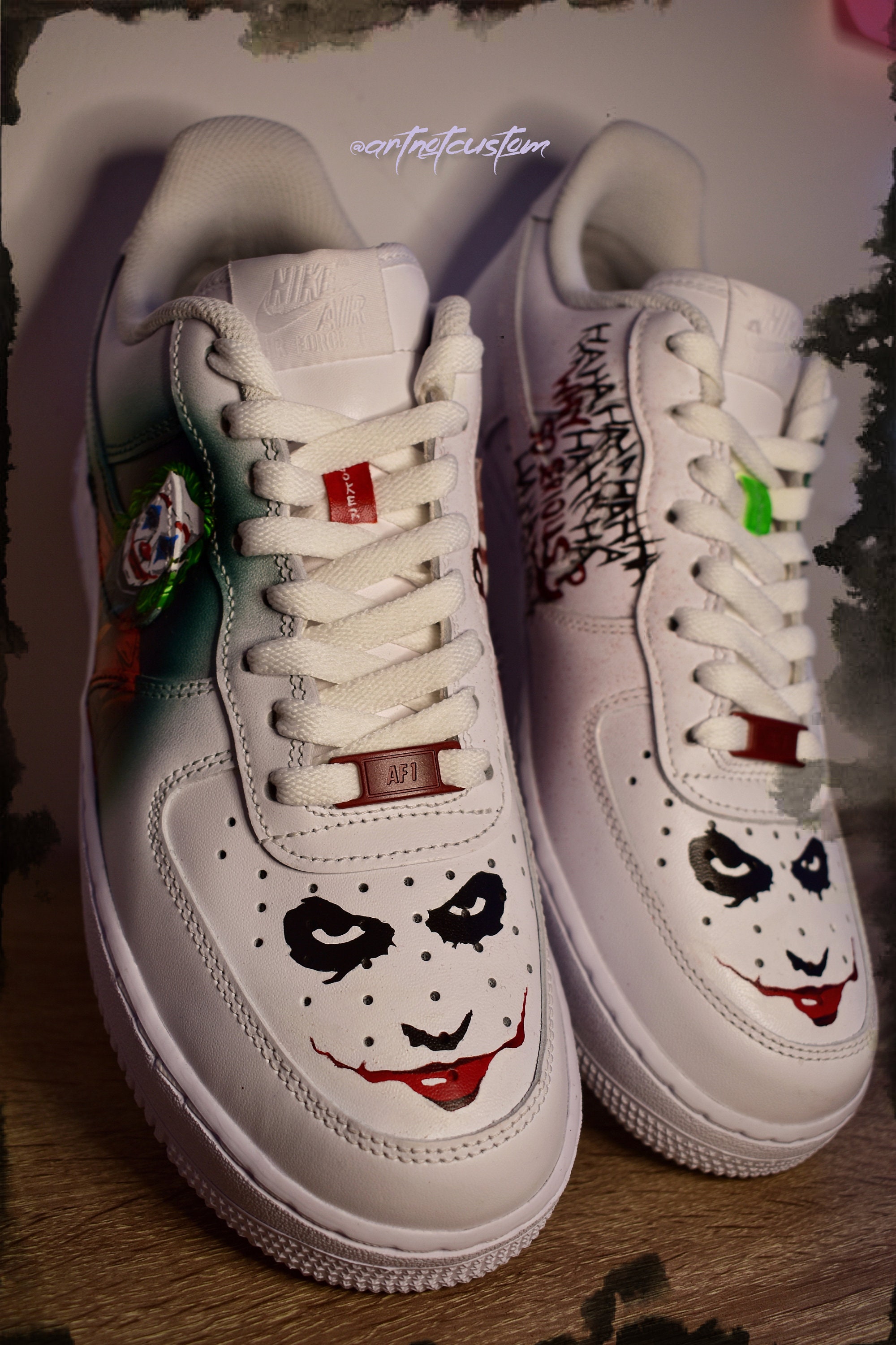 JOKER Edition - Hand-painted AF1 Custom Shoes | Air Force 1 | AIR FORCE ...