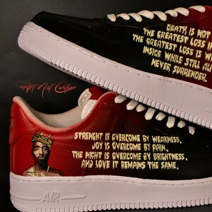 2PAC Custom Shoes AF1 Air Force 1 Nike MADE TO ORDER Hand-painted ...