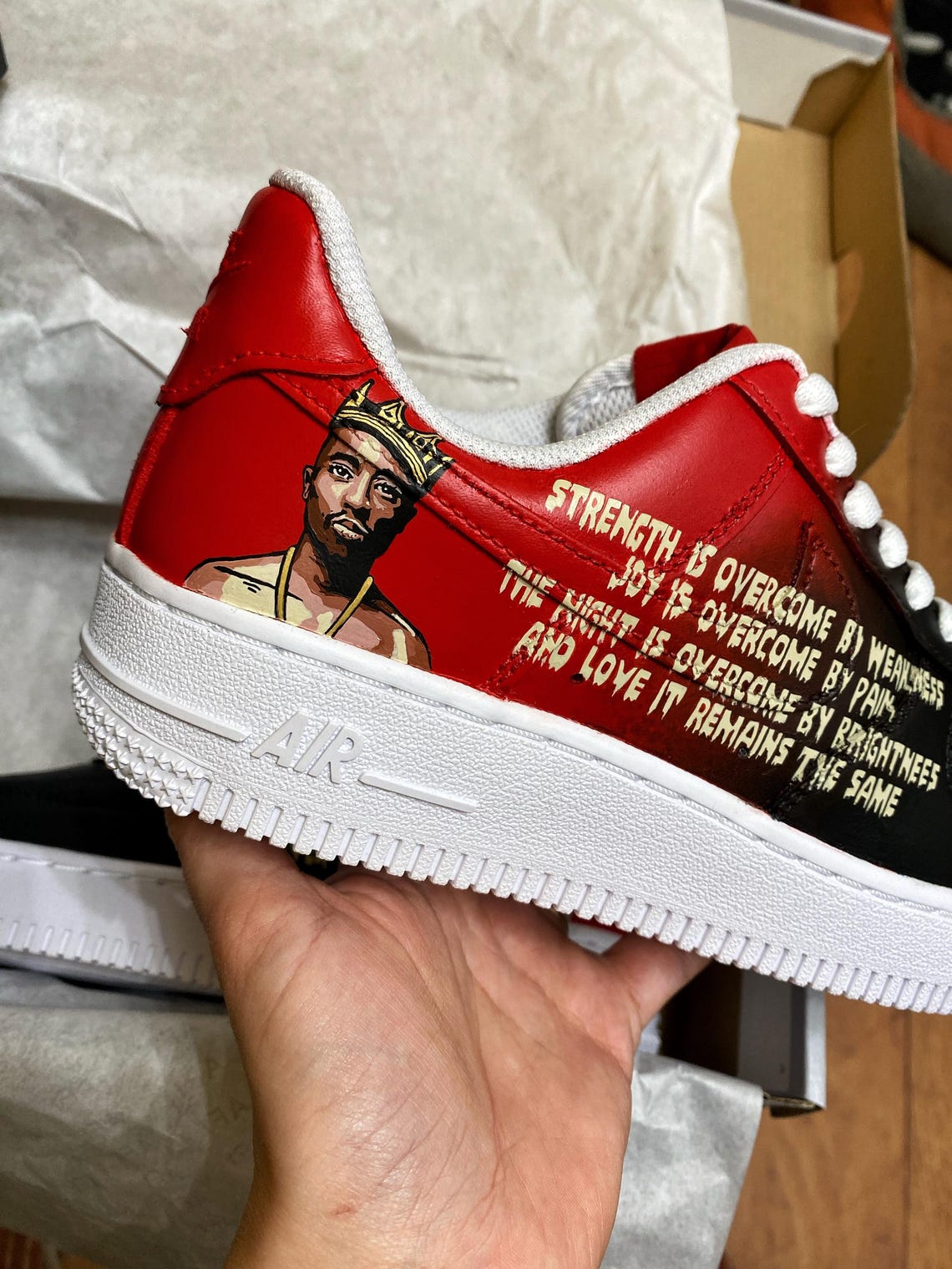 2PAC Custom Shoes | AF1 Air Force 1 | Nike | MADE TO ORDER | Hand ...