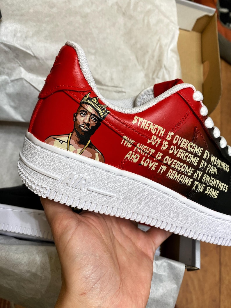 2PAC Custom Shoes | AF1 Air Force 1 | Nike | MADE TO ORDER | Hand ...