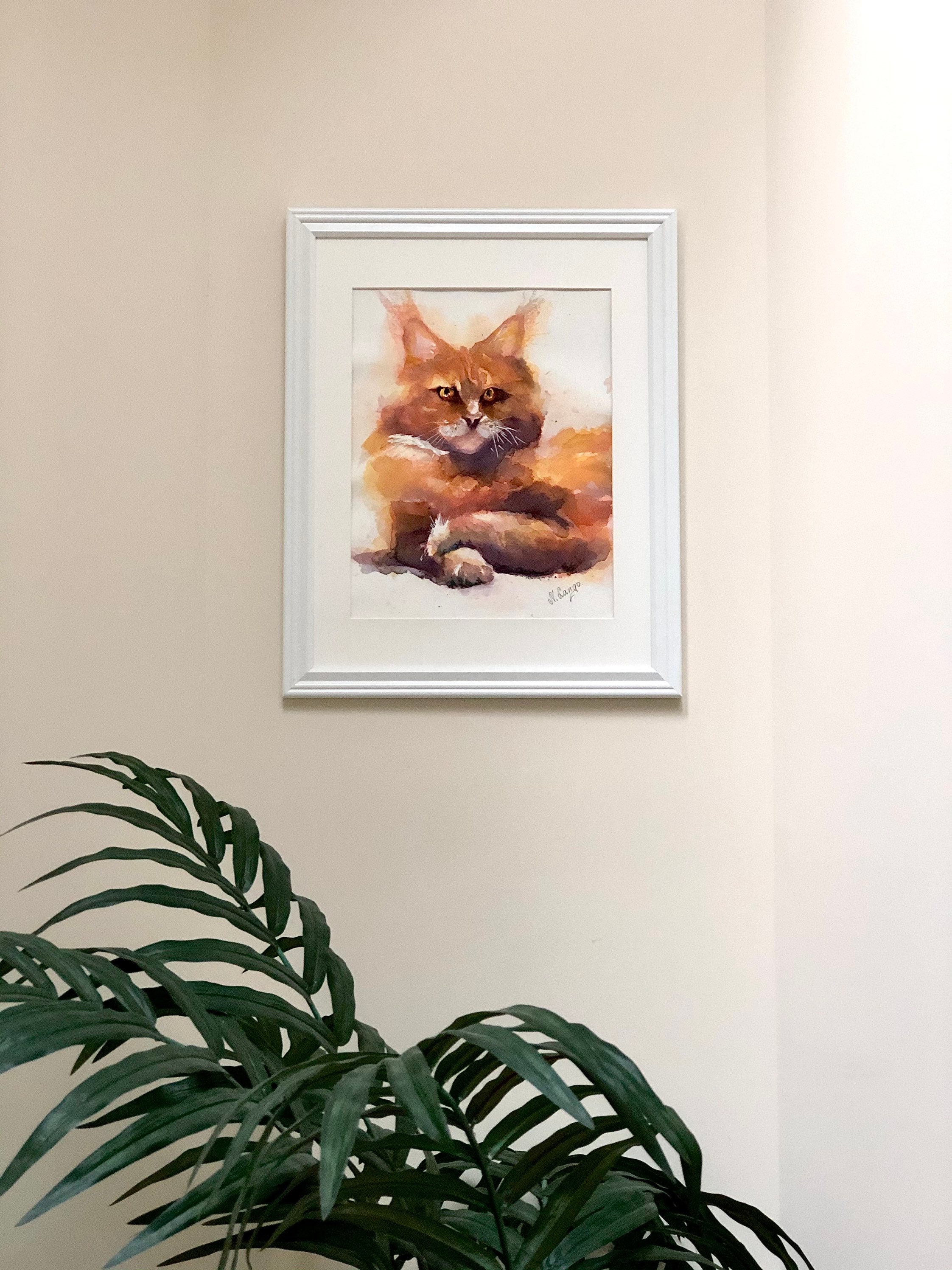 Cat Portrait Watercolor - Etsy