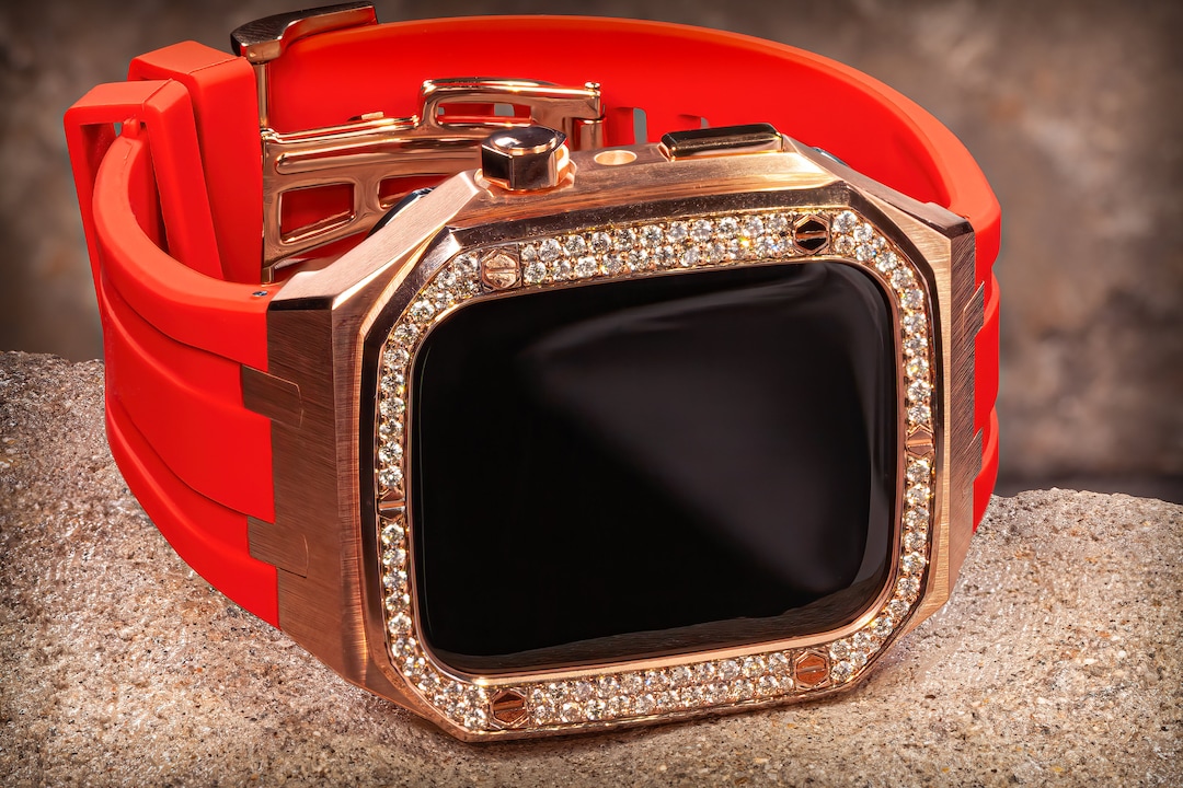 Exquisite Luxury Natural Diamond Apple Watch Case - Elevate Your Style ...