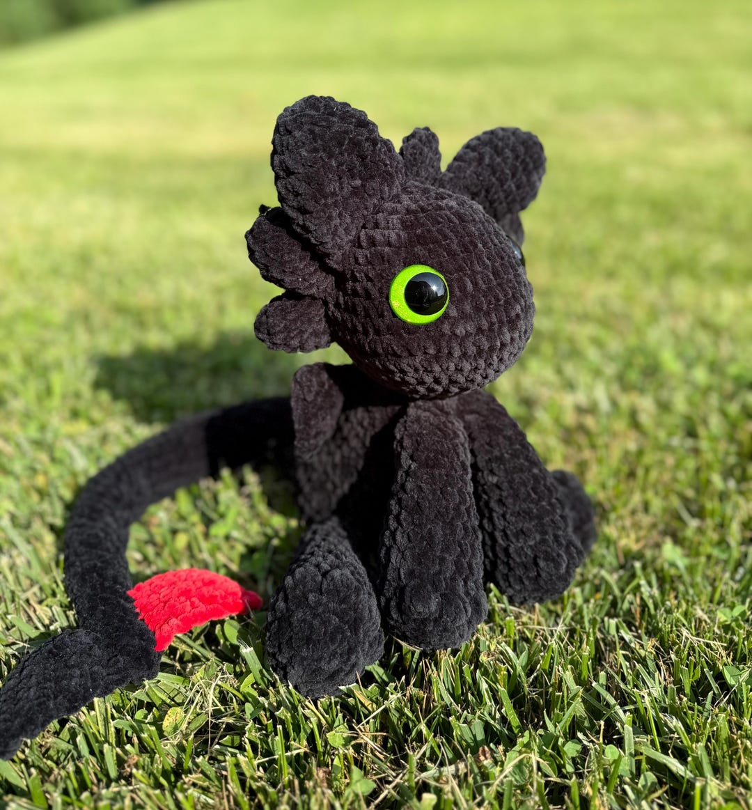 Black Night Fury Dragon - Etsy