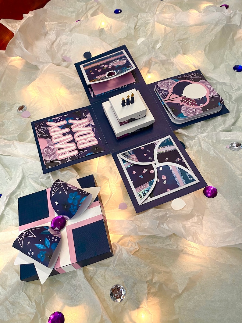 Birthday Cake Explosion Box - Digital File - Instant Download - Etsy