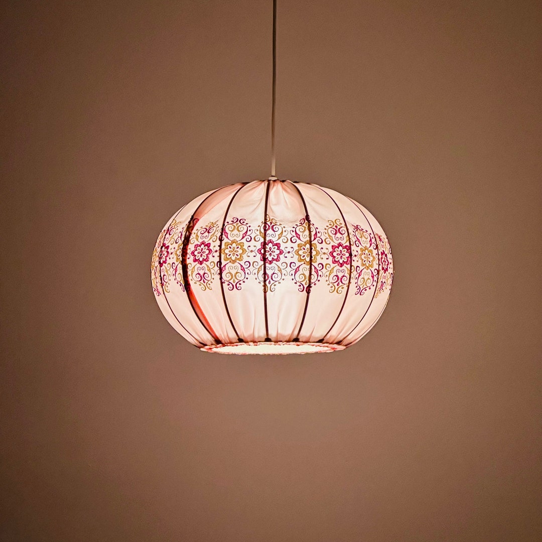 Mid Century Textil Pendant Lamp 1960s Germany - Etsy