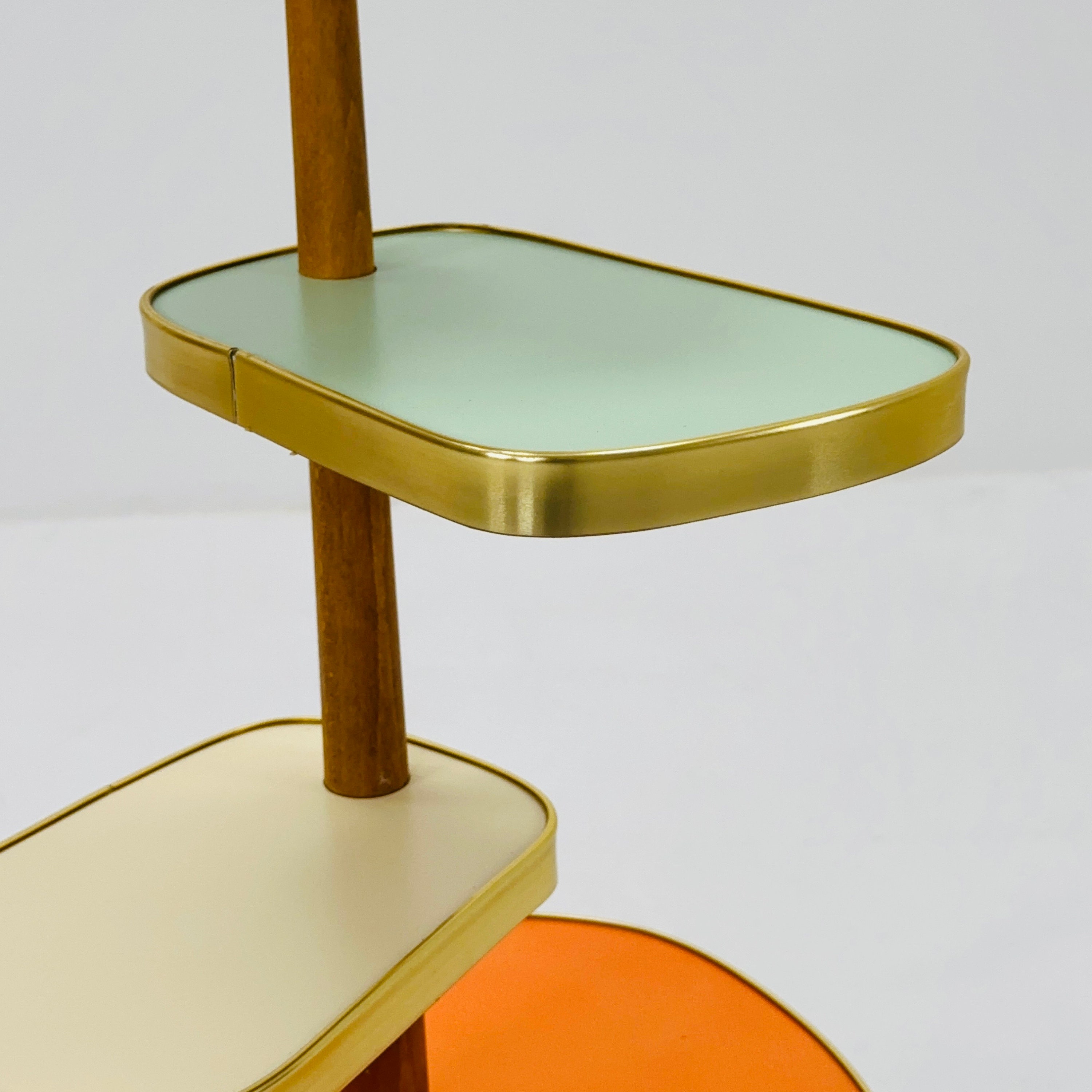 1950s German Plant Stand, Colorful Vintage Mid-century Minimalist ...