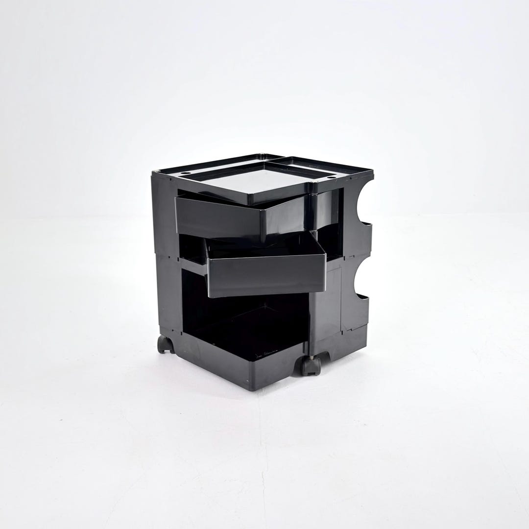 Space Age Black Boby Storage Trolley by Joe Colombo for Bieffeplast ...