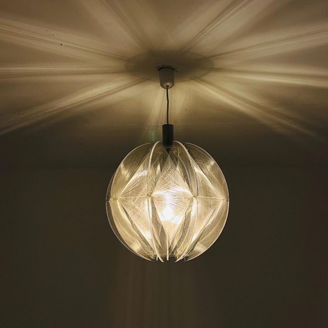 Mid‑century Modern Space‑age Paul Secon “sompex” Nylon String Pendant ...