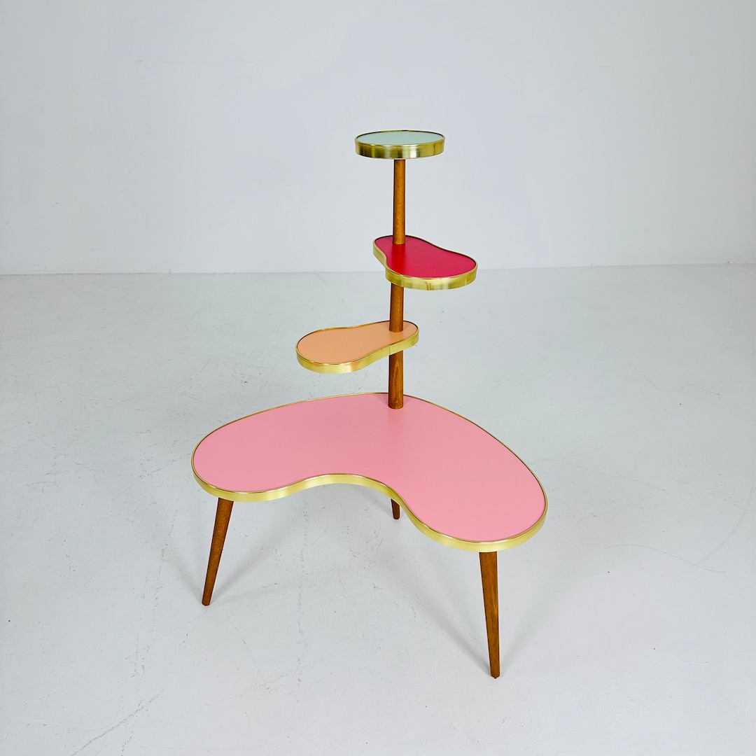 BIG German Plant Stand, Colorful Vintage Mid-century Minimalist Indoor ...