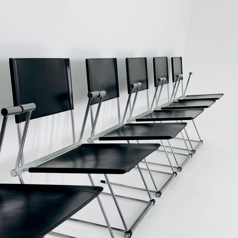 Set of 6 Ballerina Black Dining Chairs by Herbert Ohl for Matteo Grassi ...