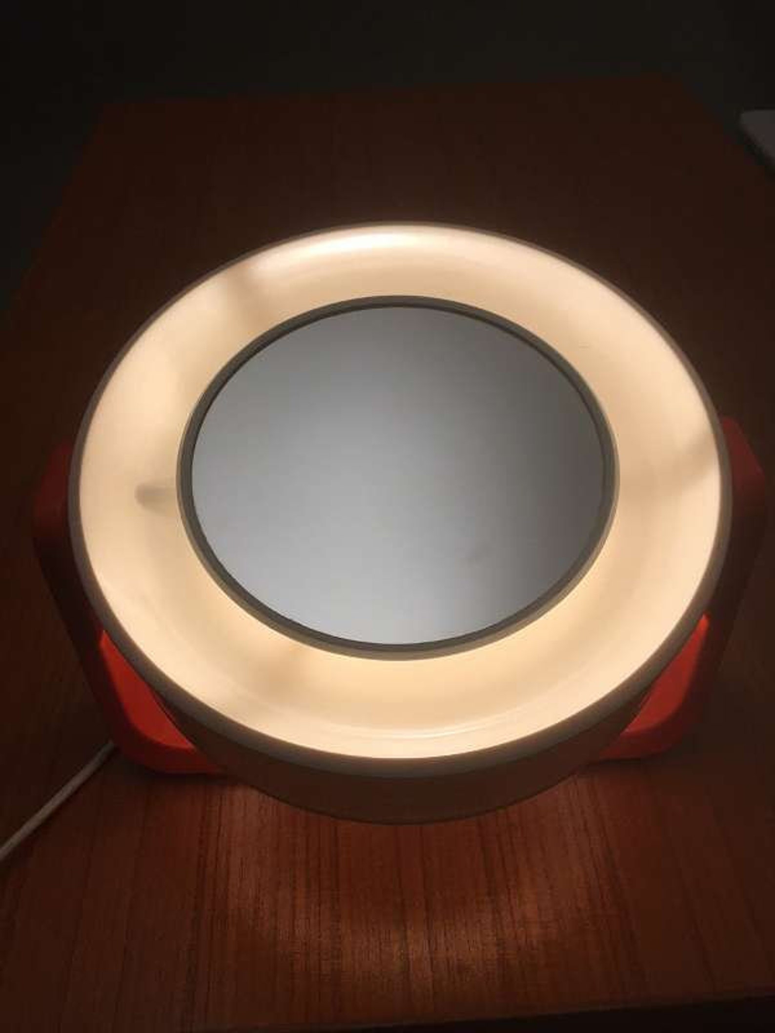 Backlit vintage two-sided vintage mirror by Allibert space age | Etsy