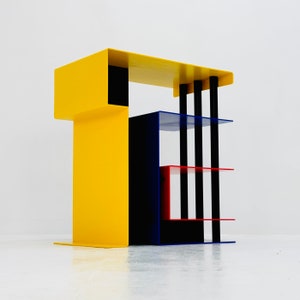 Mid Century Post Modern Shelving Unit / Desk Reminiscent of the Memphis ...