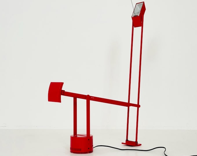Mid Century Red Italian Tizio Table Lamp by Richard Sapper for Artemide ...