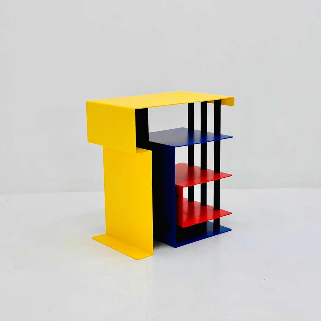 Mid Century Post Modern Shelving Unit / Desk Reminiscent of the Memphis ...