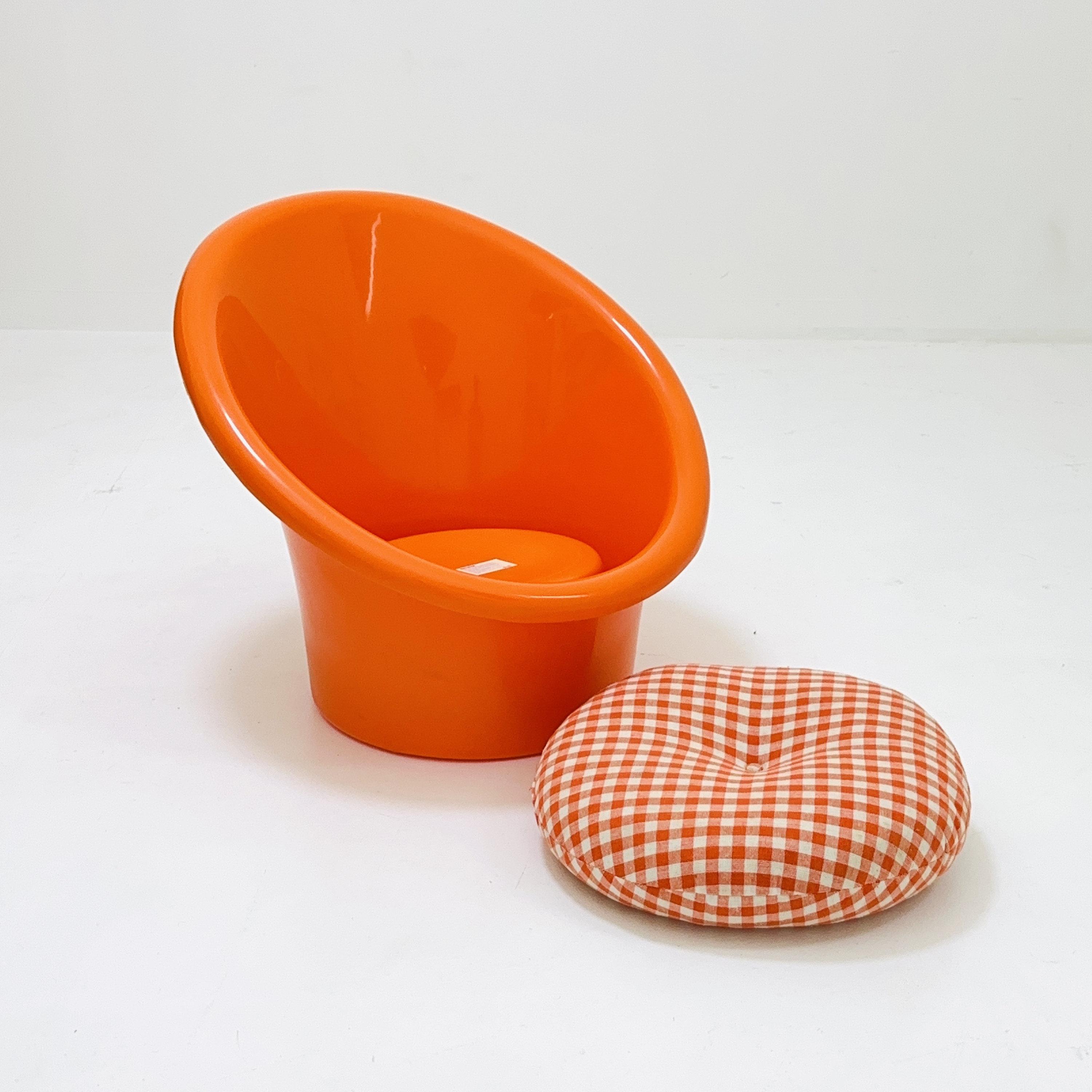 Skopa Lounge Orange Chair by Ole Gjerlov Knudsen Torben Lind for Ikea 1970s Etsy