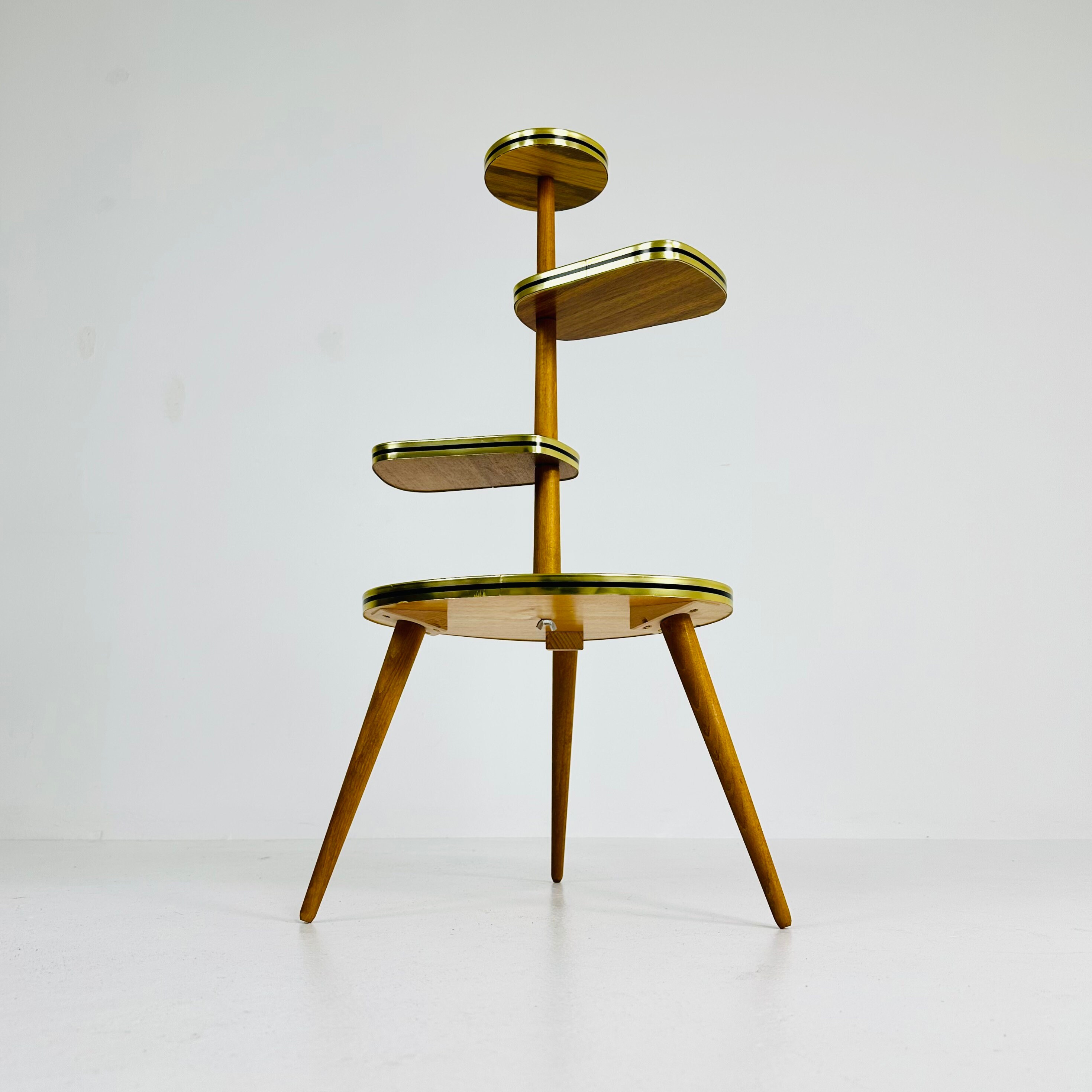 1950s German Plant Stand, Colorful Vintage Mid-century Minimalist ...