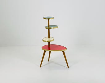 Big 1950s German Plant Stand, Colorful Vintage Mid-century Minimalist ...