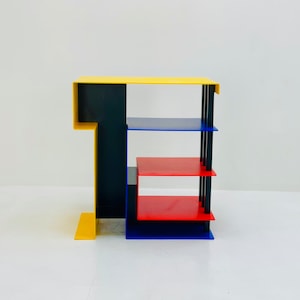 Mid Century Post Modern Shelving Unit / Desk Reminiscent of the Memphis ...