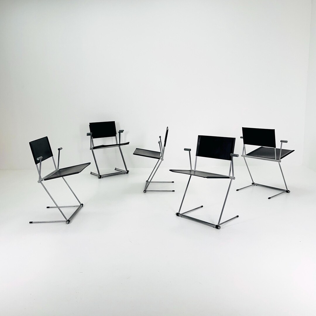 Set of 6 Ballerina Black Dining Chairs by Herbert Ohl for Matteo Grassi ...