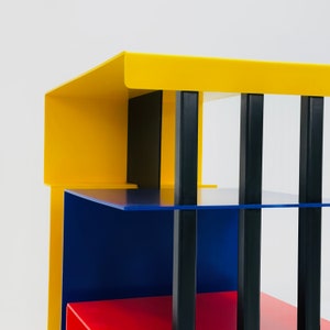 Mid Century Post Modern Shelving Unit / Desk Reminiscent of the Memphis ...