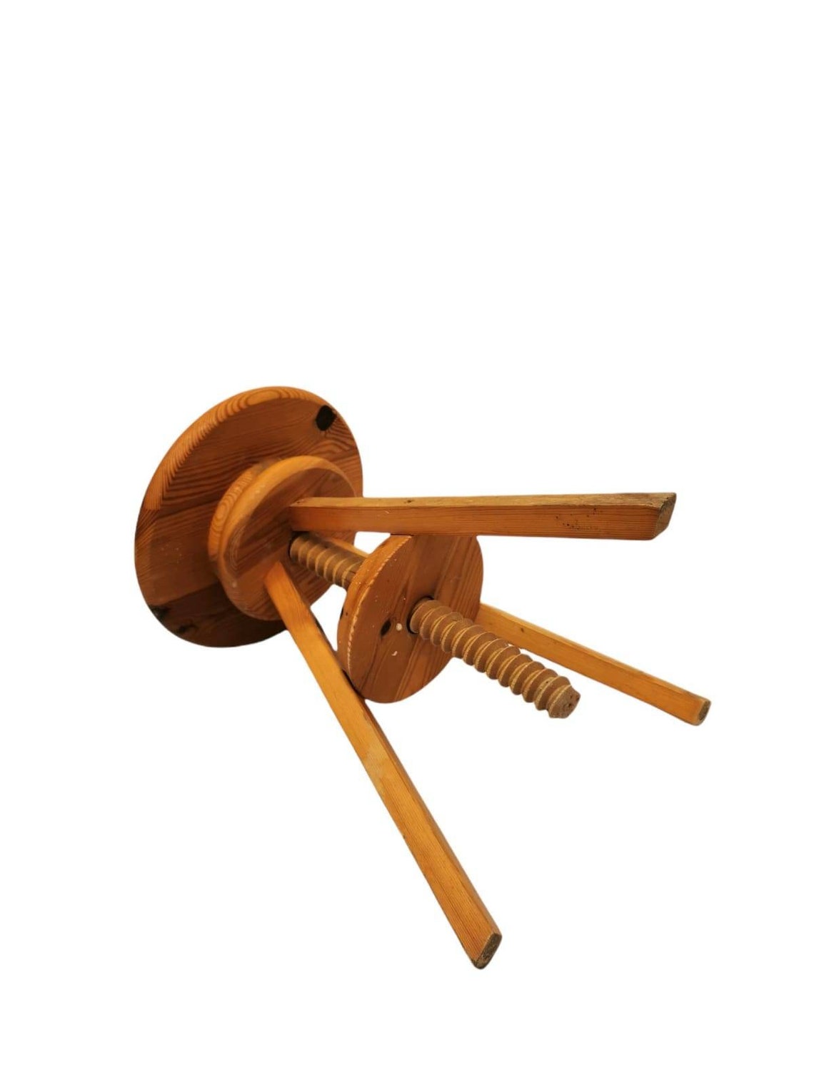 Solid Wood Adjustable Screw Craftsman Stool 1960s - Etsy