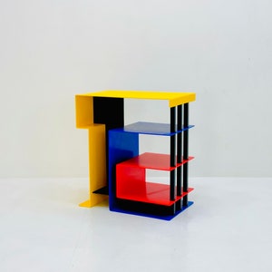 Mid Century Post Modern Shelving Unit / Desk Reminiscent of the Memphis ...