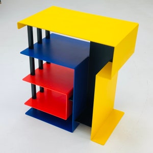 Mid Century Post Modern Shelving Unit / Desk Reminiscent of the Memphis ...